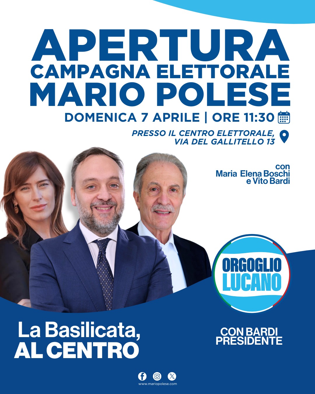 07 Aprile apertura campagna elettorale di Mario Polese con Maria Elena ...
