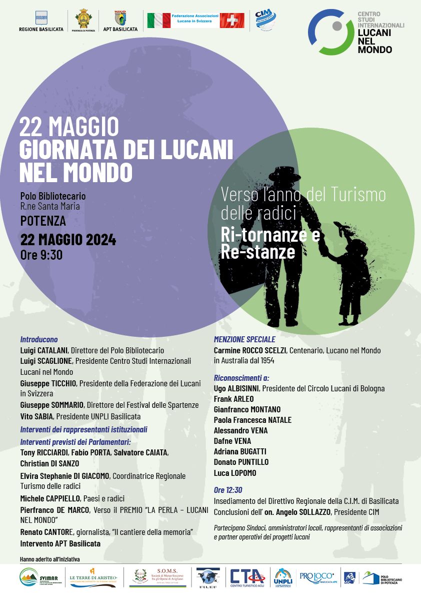 GIORNATA DEI LUCANI NEL MONDO 22 MAGGIO 2024 – Radio Senise Centrale